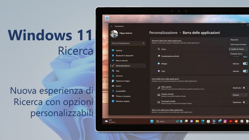 Come abilitare subito la nuova barra di ricerca in Windows 11 22H2