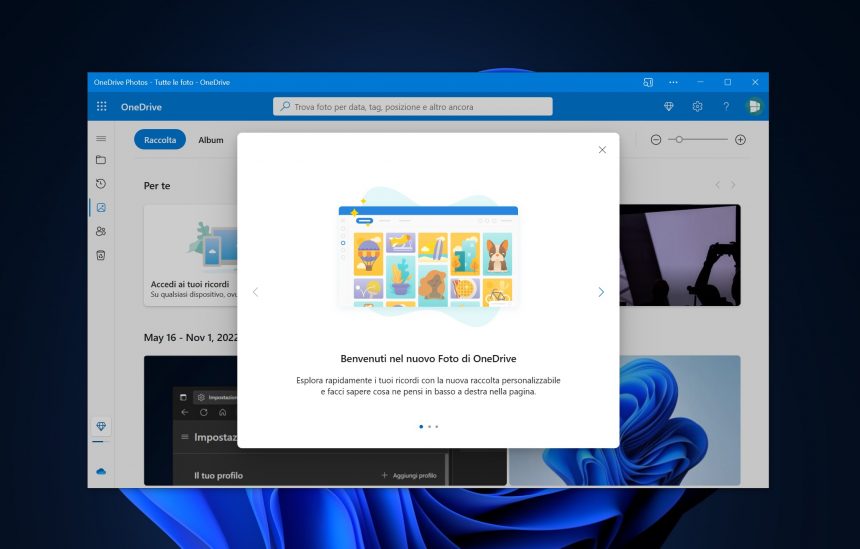 OneDrive Photos diventa una PWA, la galleria delle vostre foto nel cloud