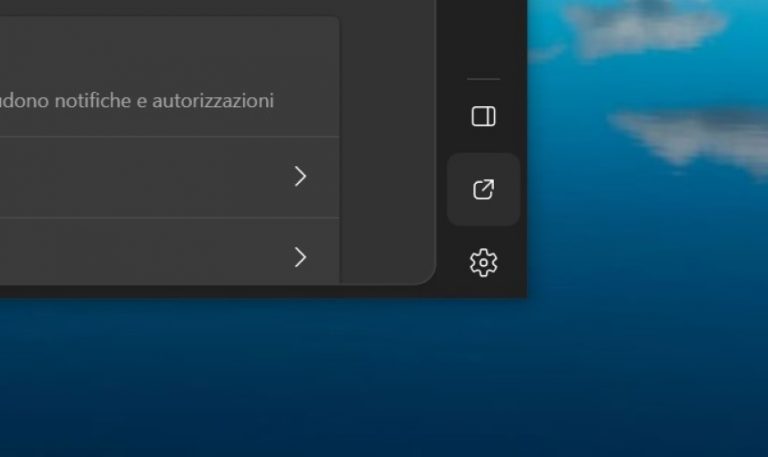 Ora potete spostare la barra laterale di Edge sul desktop