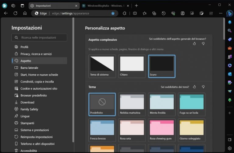 Microsoft sta testando un nuovo tema completamente nero su Edge