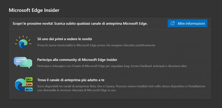 Come tornare alla versione stabile di Microsoft Edge su Insider Preview