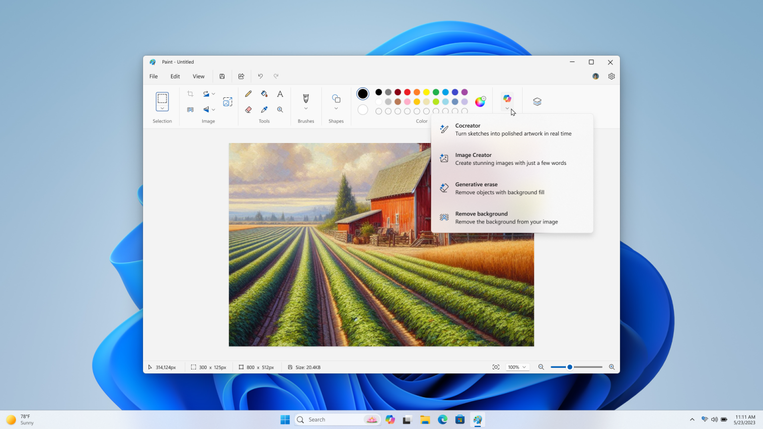 Paint per Windows si aggiorna con l'integrazione del pulsante Copilot