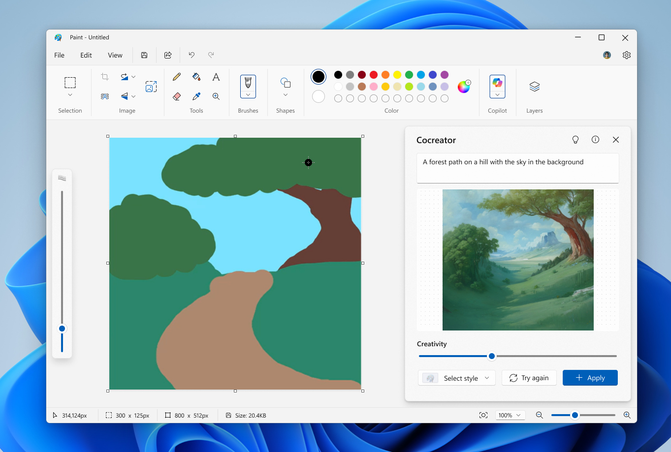 Paint per Windows introduce miglioramenti di Cocreator