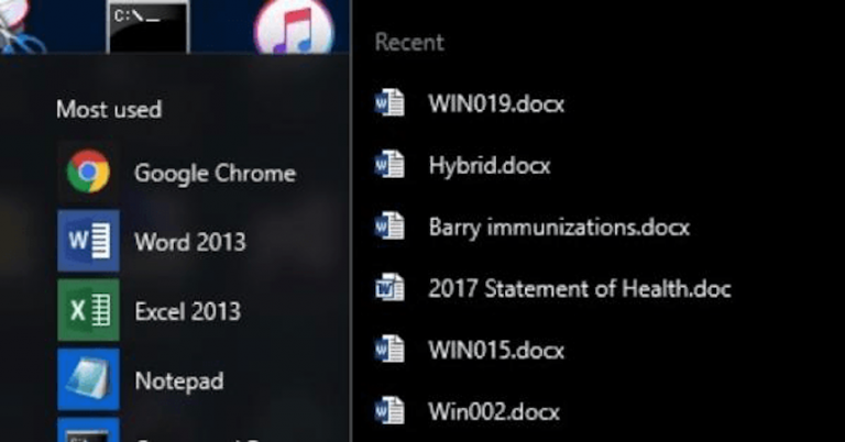Fix apertura jump list delle app nel menu Start di Windows 10 | Risolto